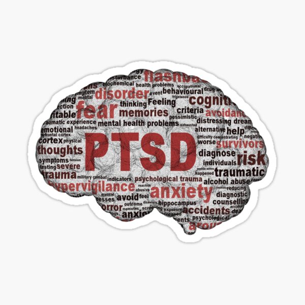 "PTSD Awareness" Sticker for Sale by Slinky-Reebs | Redbubble
