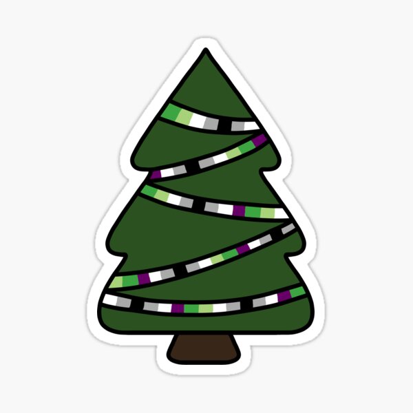 Aromantic Asexual Pride Christmas Tree Green And Purple Flag