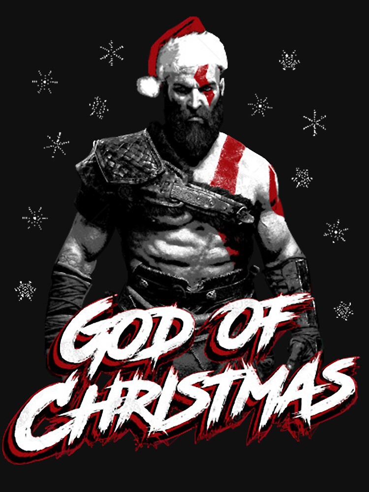 "God Of War Christmas Kratos" T-shirt for Sale by sarinared | Redbubble ...