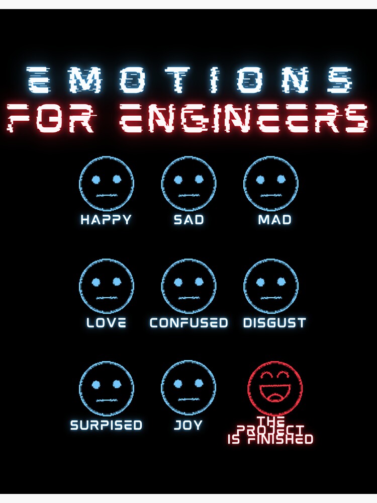 "Emotions for engineers" Sticker for Sale by SARD-MERCH | Redbubble
