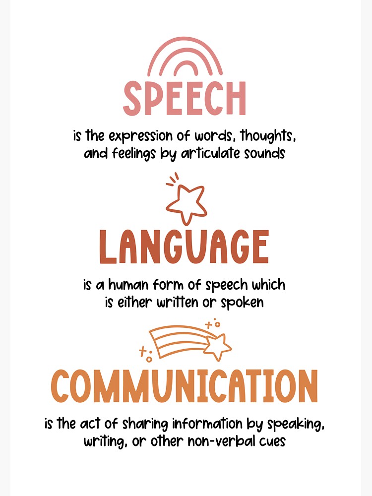 "Speech Language and Communication" Sticker for Sale by PKindThoughts ...
