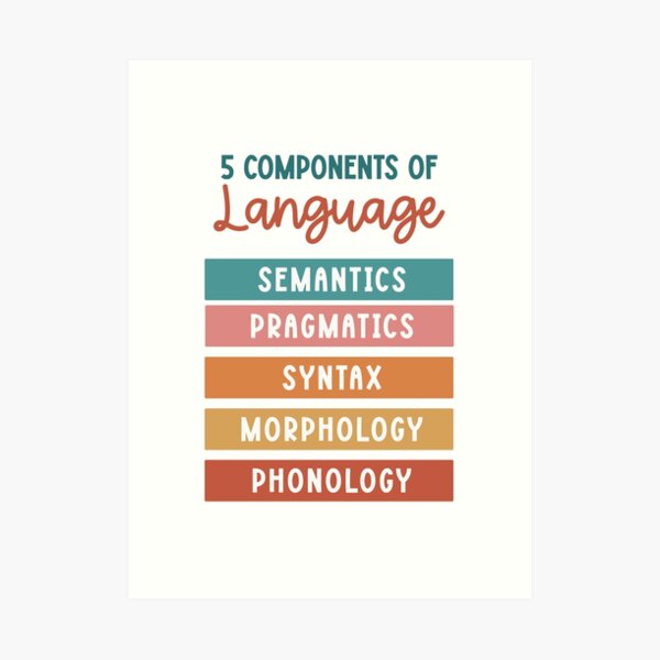"5 Components of Language" Art Print for Sale by Plant Kind Thoughts ...