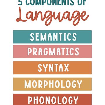 "5 Components of Language" Art Print for Sale by Plant Kind Thoughts ...