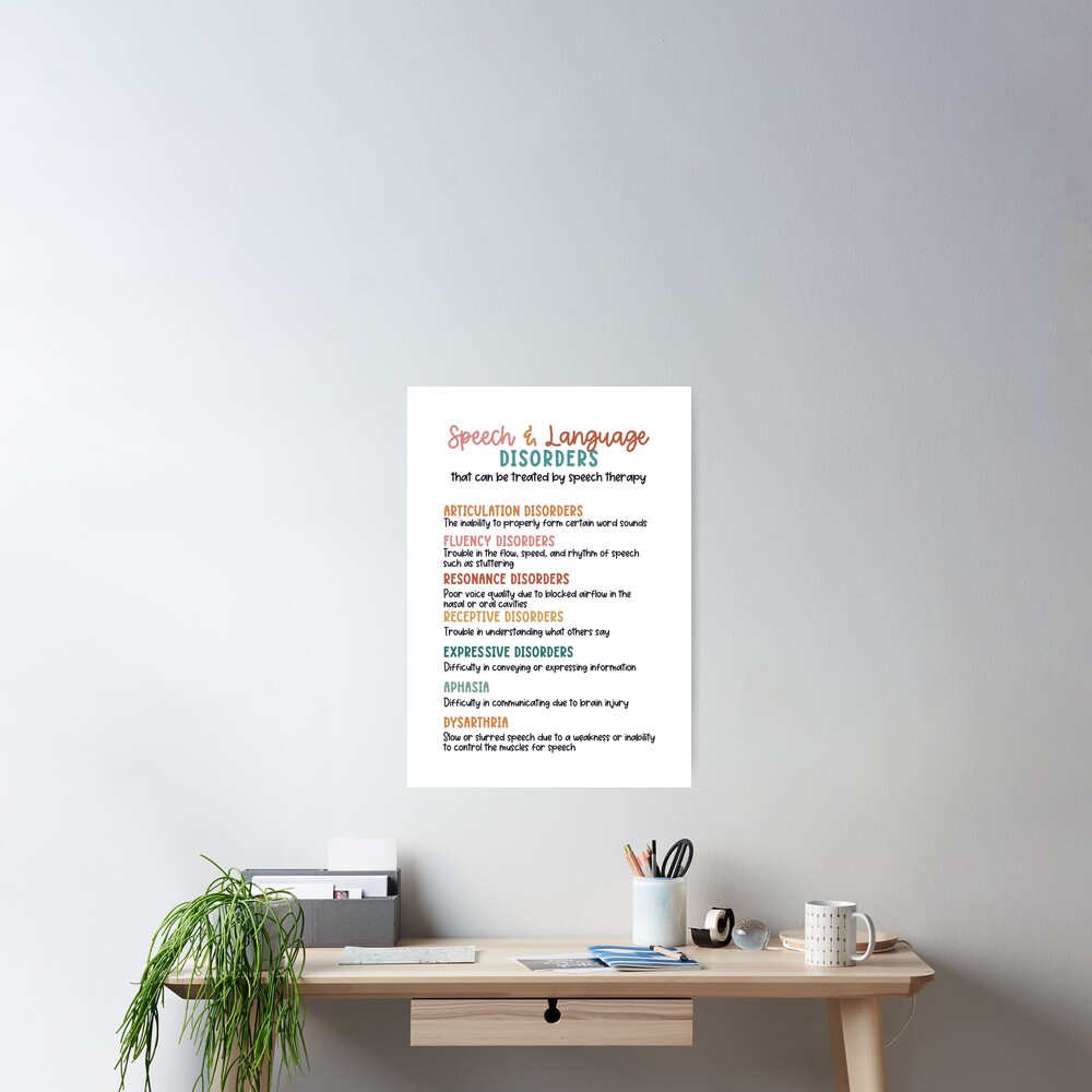 "Speech and Language Disorders" Poster for Sale by PKindThoughts ...