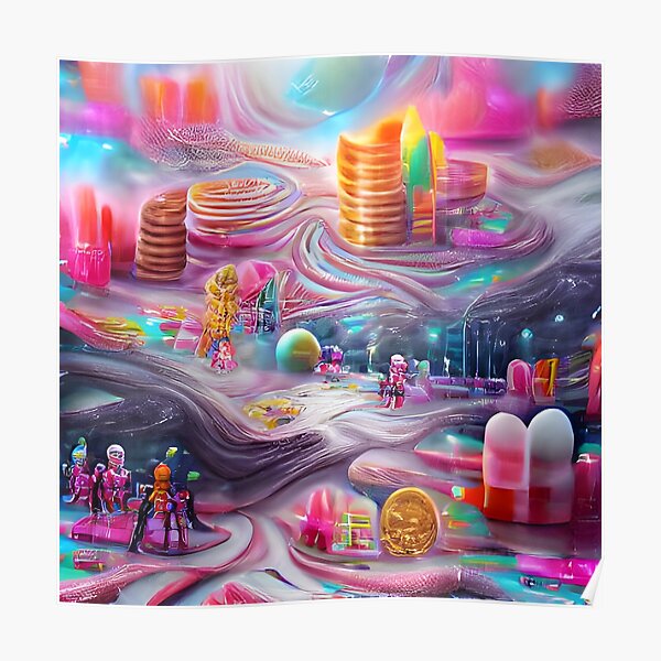 "Futuristic Dystopian Candyland" Poster for Sale by sadconfusedmoon ...