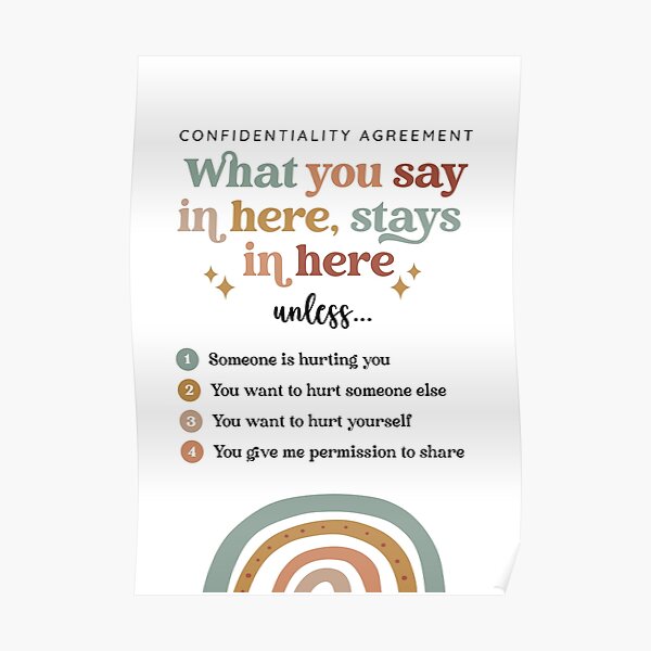 "Confidentiality Agreement" Poster for Sale by PKindThoughts | Redbubble