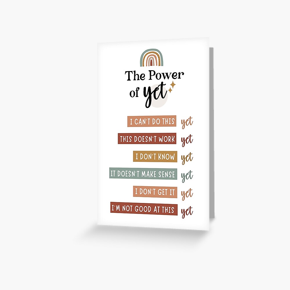 "The Power of Yet" Poster for Sale by PKindThoughts | Redbubble
