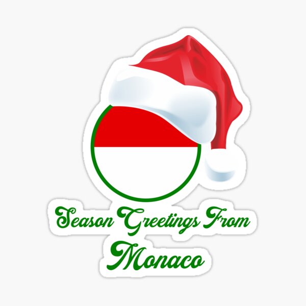 " Season Greetings from Monaco" Sticker for Sale by frexxx | Redbubble