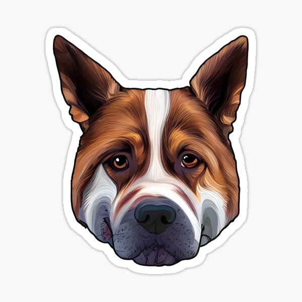 "Portrait of a dog's head, white nose" Sticker for Sale by Jelslers ...