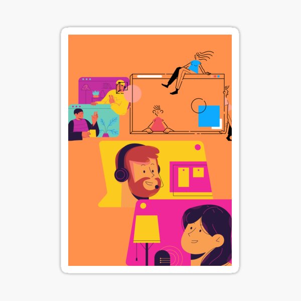 "Society " Sticker for Sale by PMILART | Redbubble