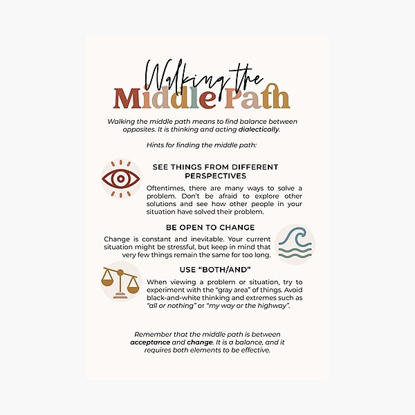 "DBT Middle Path" Photographic Print for Sale by PKindThoughts | Redbubble