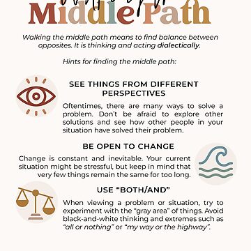 "DBT Middle Path" Art Board Print for Sale by Plant Kind Thoughts | Redbubble