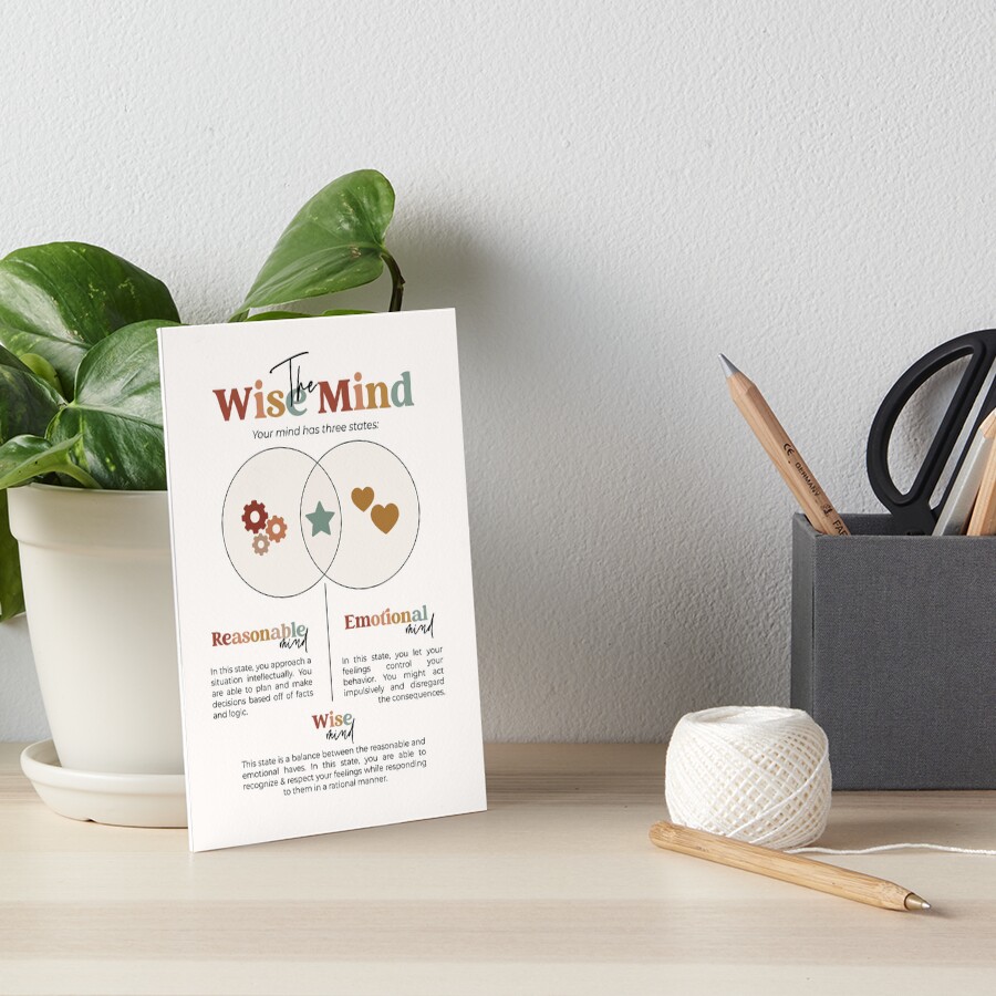 "DBT Wise Mind" Poster for Sale by PKindThoughts | Redbubble