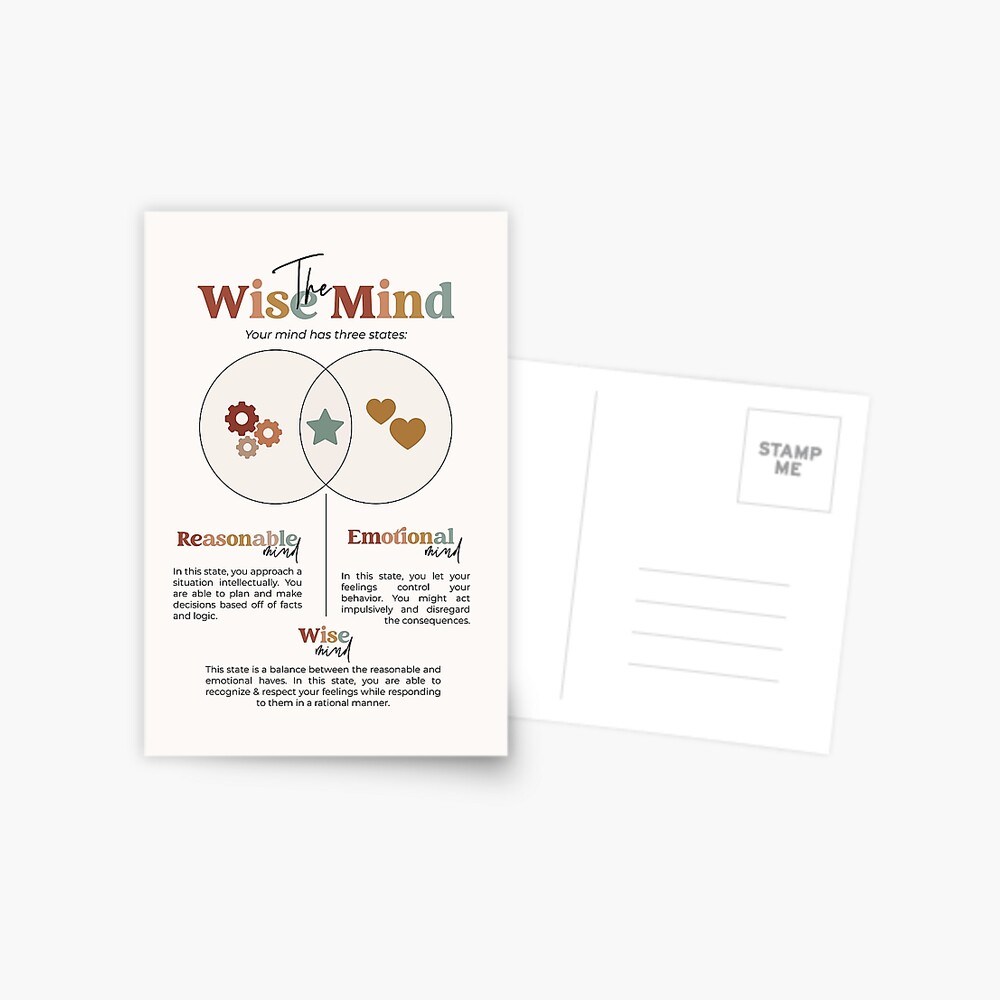 "DBT Wise Mind" Poster for Sale by PKindThoughts | Redbubble