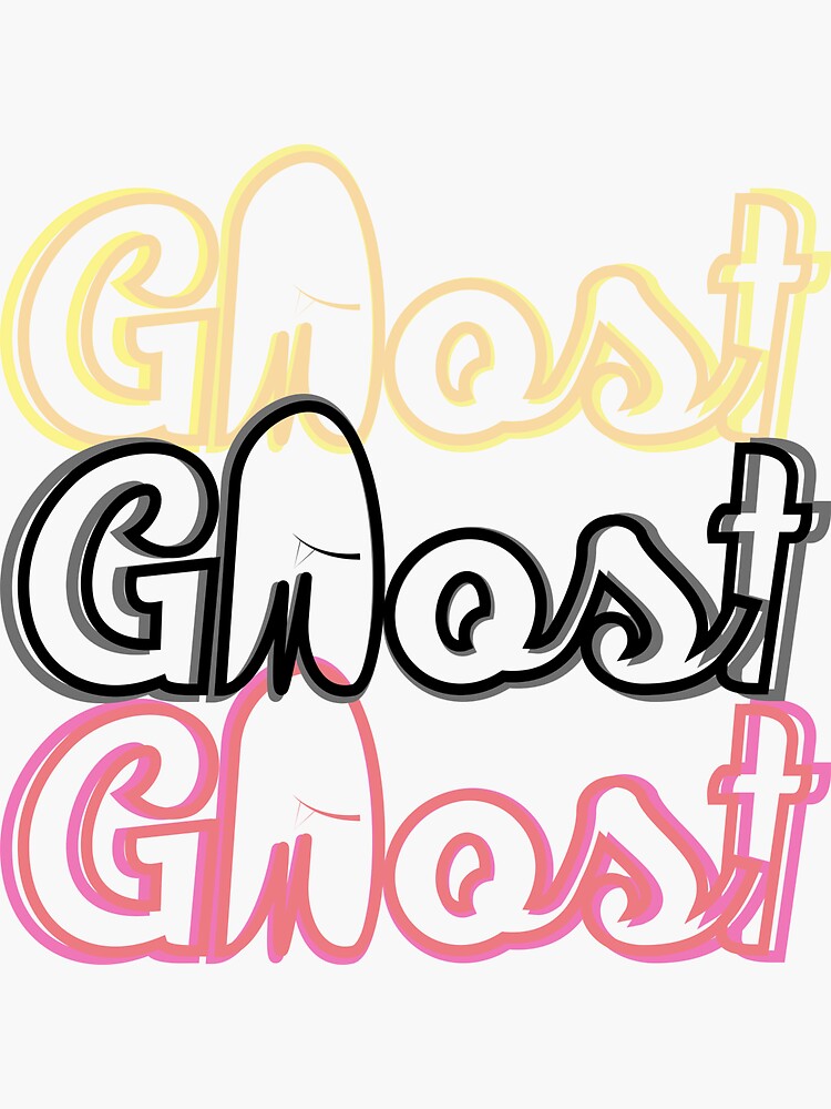 "Ghost Logo " Sticker for Sale by WolfEye46 | Redbubble