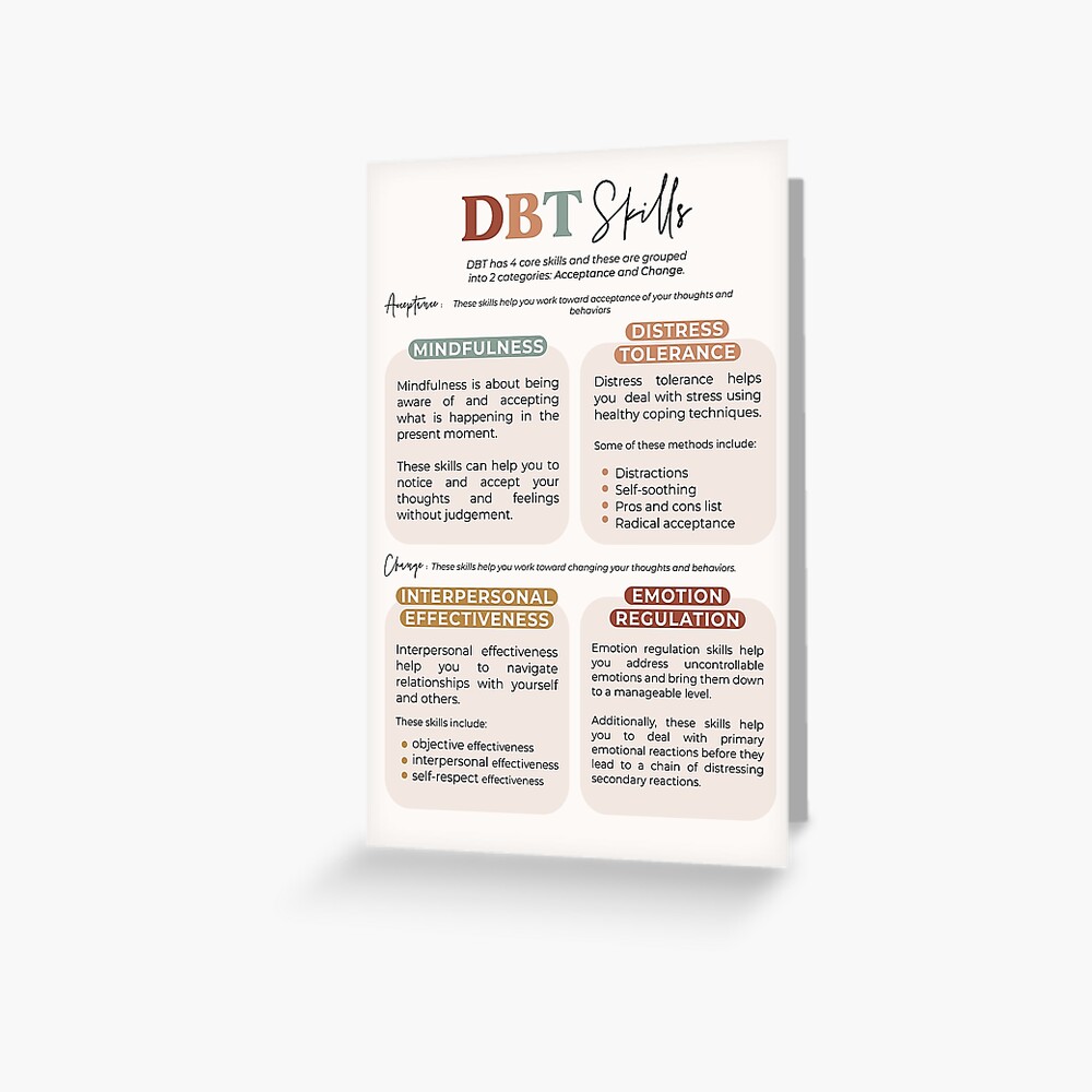 "DBT Skills Guide" Sticker for Sale by Plant Kind Thoughts | Redbubble