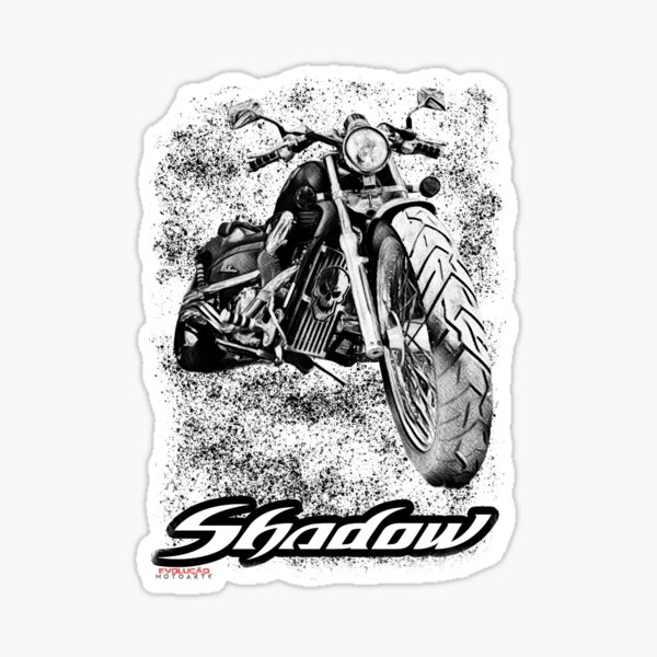 "Shadow Black & White VT600 " Sticker for Sale by Evomotoarte | Redbubble