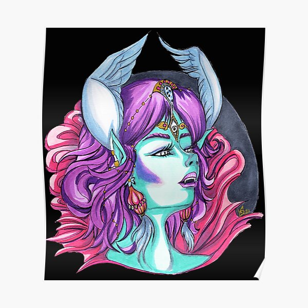 "Demon Portrait" Poster for Sale by Oniroiatlier | Redbubble