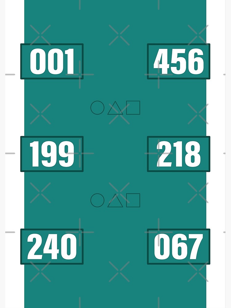 "Squid Games Numbers" Poster for Sale by Necronder | Redbubble