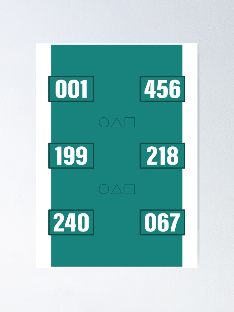 "Squid Games Numbers" Poster for Sale by Necronder | Redbubble
