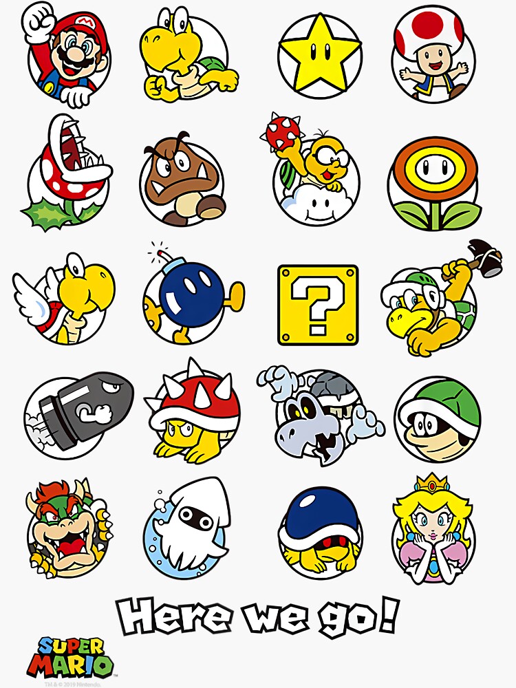 "Original Characters Here We Go" Sticker for Sale by JustinWarehime ...