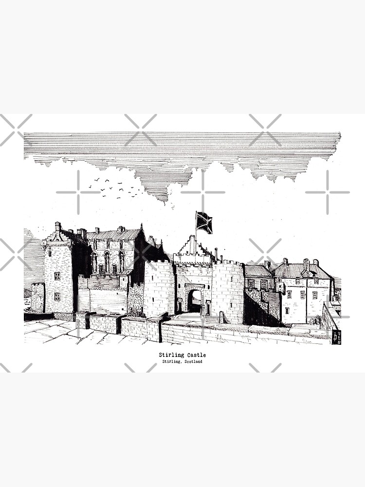 "Stirling Castle Scotland Pen Ink Drawing" Poster for Sale by Wall-Art ...