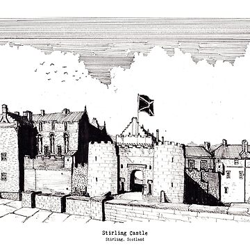 "Stirling Castle Scotland Pen Ink Drawing" Poster for Sale by Wall-Art ...