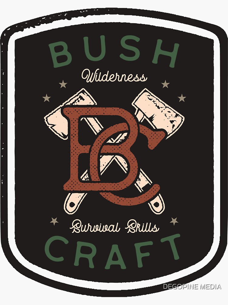 "Bushcraft Print" Sticker for Sale by Narcoonah | Redbubble