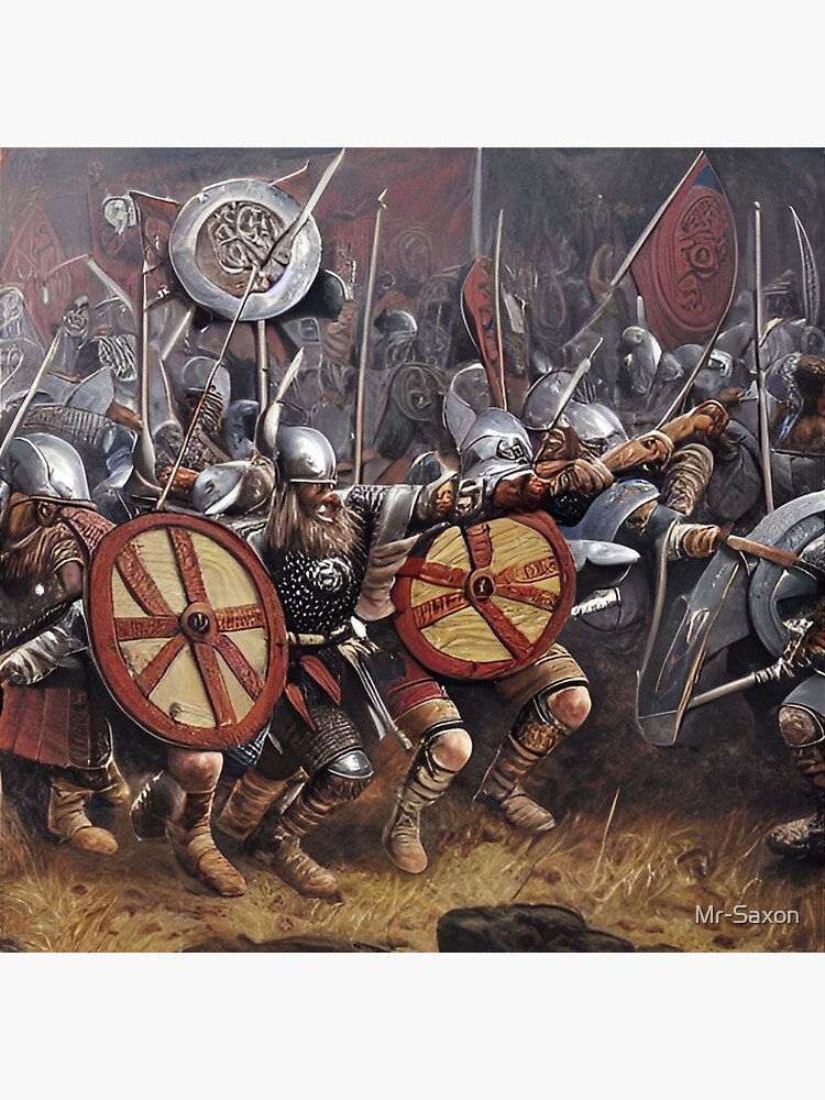 "Vikings Charging Into Battle" Sticker for Sale by Mr-Saxon | Redbubble