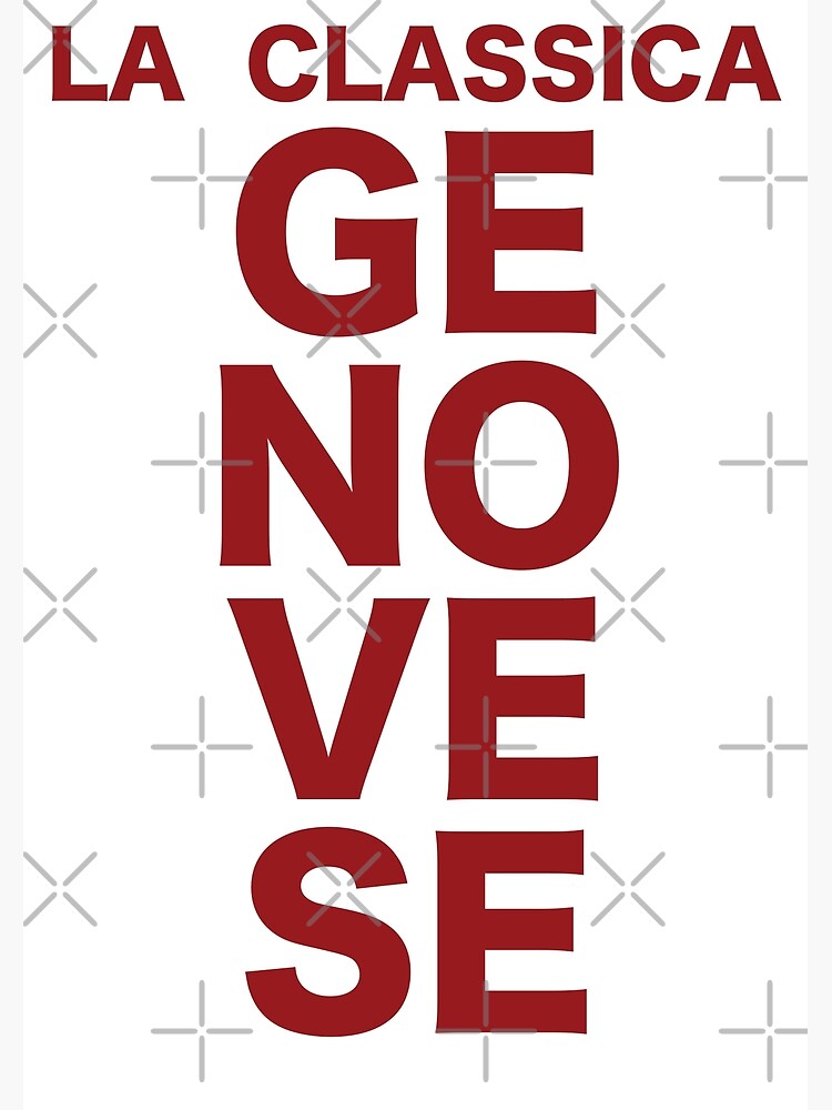 "la classica genovese" Poster for Sale by infracuortattoo | Redbubble