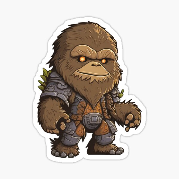 "Happy Chibi Sasquatch" Sticker for Sale by RiverstepStudio | Redbubble