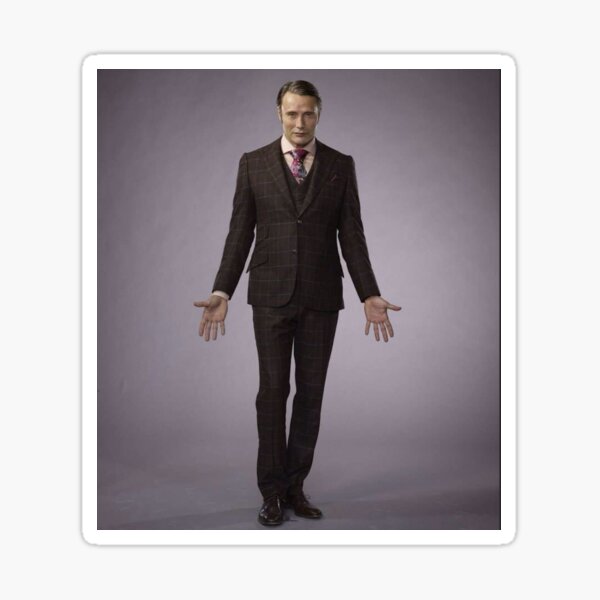 "Mads Mikkelsen Hannibal Meme" Sticker for Sale by azeck | Redbubble