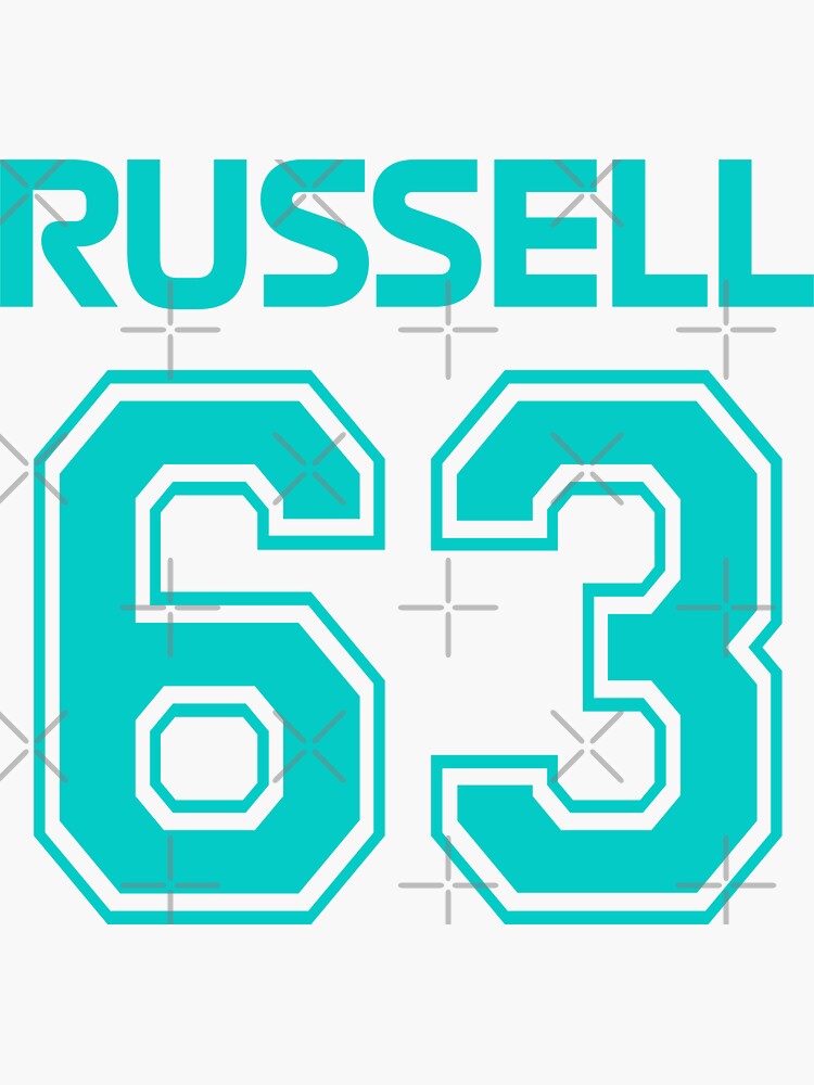 "Russell 63" Sticker for Sale by fanartdesigns | Redbubble