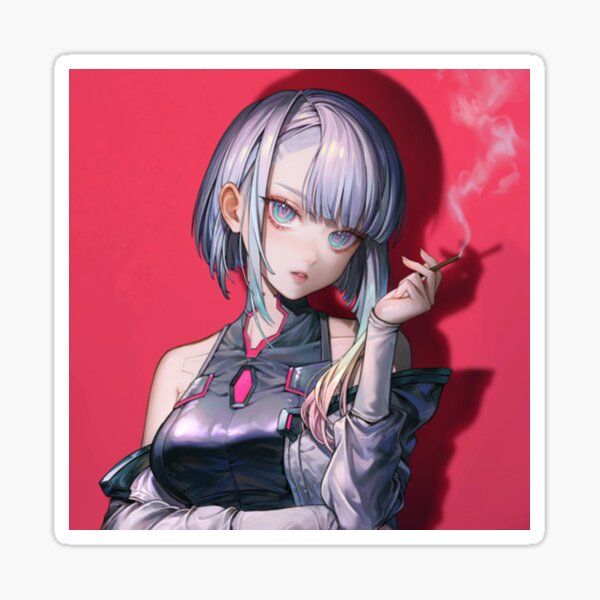 "cyberpunk edgerunners - lucy" Sticker for Sale by vallshopp | Redbubble