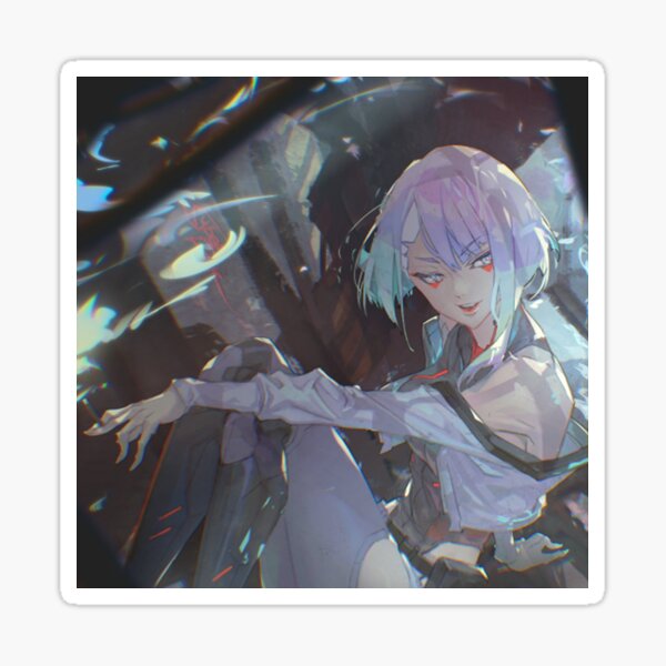 "cyberpunk edgerunners - lucy" Sticker for Sale by vallshopp | Redbubble