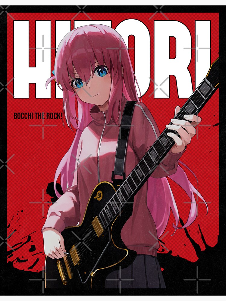 "Hitori Gotoh Red Comic Design" Sticker for Sale by IkaXII | Redbubble