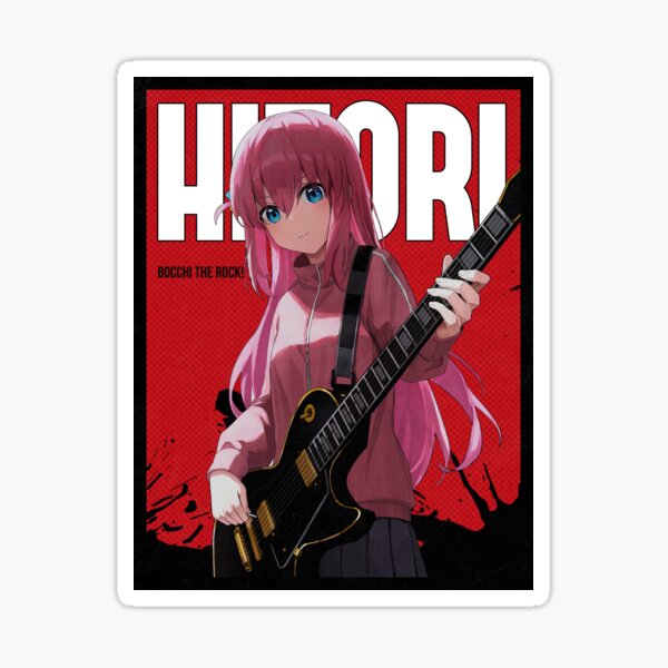 "Hitori Gotoh Red Comic Design" Sticker for Sale by IkaXII | Redbubble