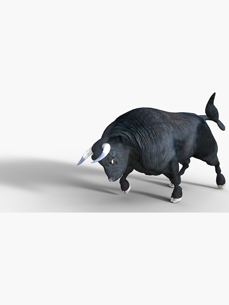 "illustrations/Bull Beef 3d Model Farm Animal" Sticker for Sale by ...