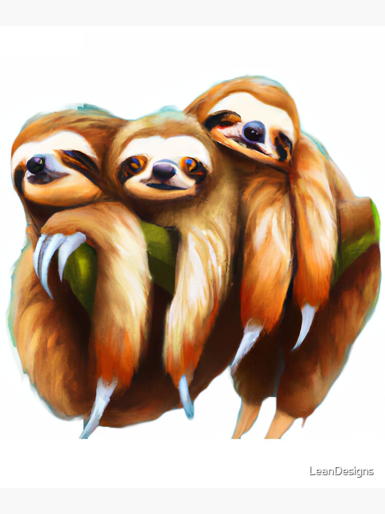 "Sloth Stack. Stack of Animals" Sticker for Sale by LeanDesigns | Redbubble