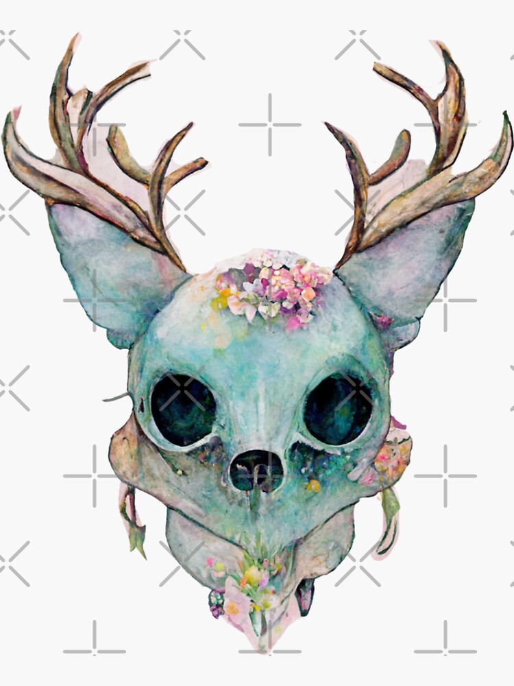 "Skull Art" Sticker for Sale by HauntedWitch | Redbubble