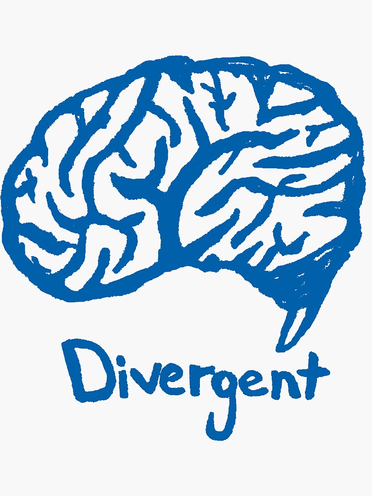 "Divergent Brain" Sticker for Sale by dcsinger | Redbubble