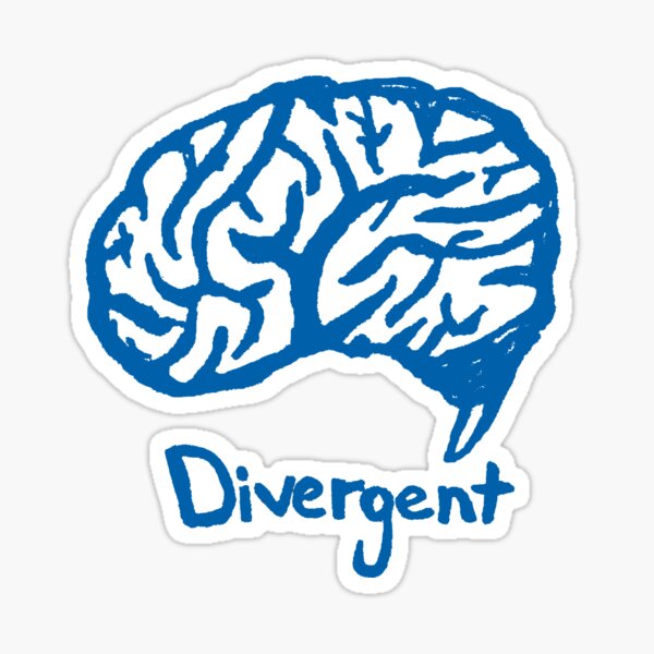 "Divergent Brain" Sticker for Sale by dcsinger | Redbubble