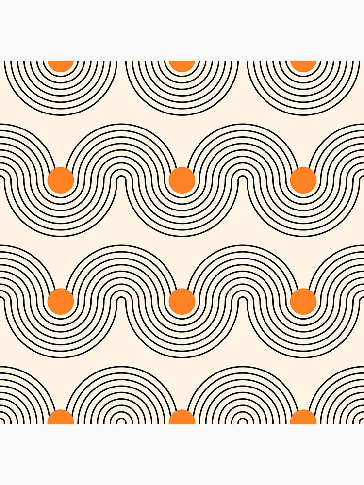 "Boho mcm sun minimal pattern" Sticker for Sale by ReneMagritteArt ...