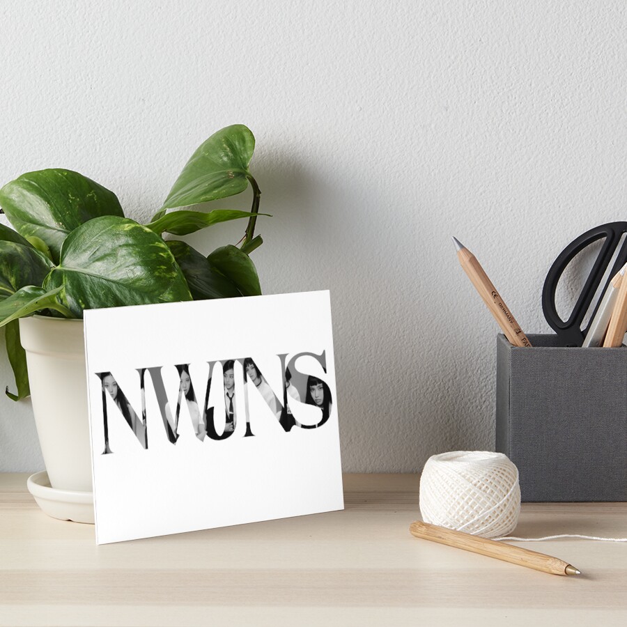 "NewJeans NWJNS logo sticker letters" Art Board Print for Sale by ...