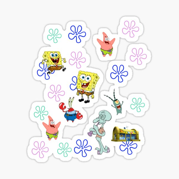 "spongebob squarepants characters" Sticker for Sale by hayleyexpert ...