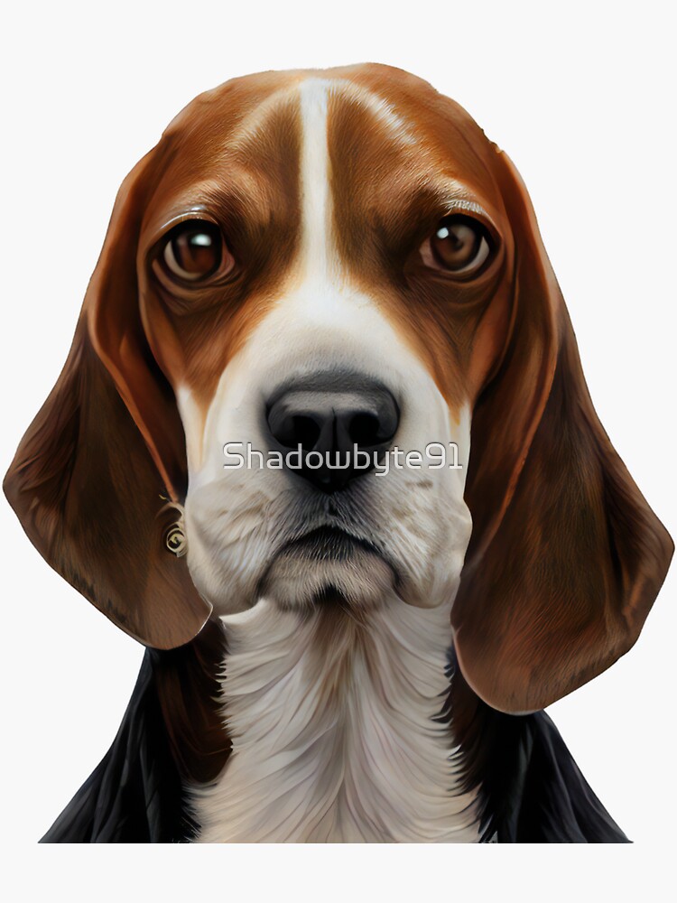 "Beagle Face Art" Sticker for Sale by Shadowbyte91 | Redbubble