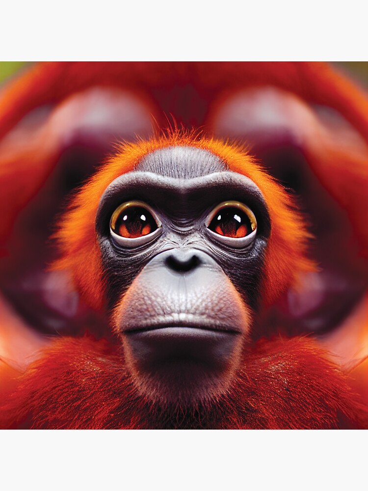 "Cute Baby Orangutan" Sticker for Sale by Geminiartstudio | Redbubble