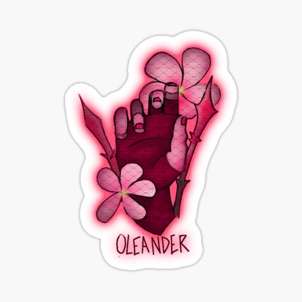 Oleander Sticker For Sale By Xx Rosey Xx Redbubble