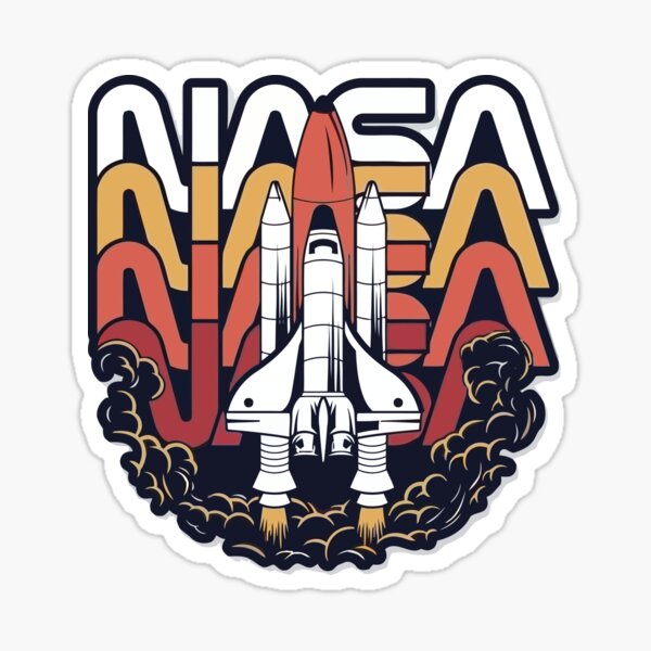 "NASA Lift Off" Sticker for Sale by printvault51 | Redbubble