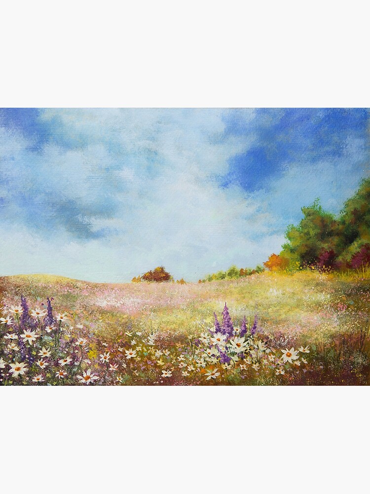 "Meadow Wildflowers Acrylic Painting " Poster by teatimetomorrow ...